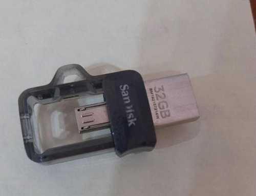 Флешка USB micro-USB 32гб