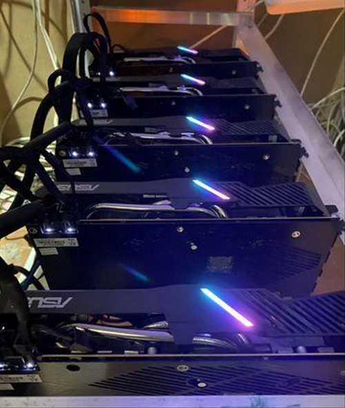 Риг из 5 видеокарт asus dual Radeon RX 5700