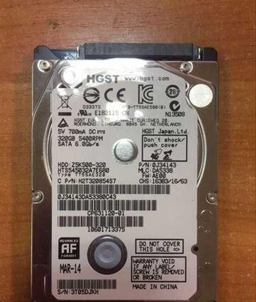 Жесткий диск HDD 320gb hgst