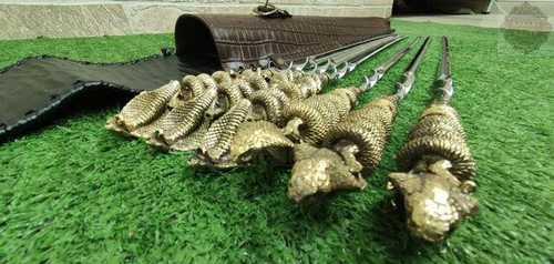 Шампуры подарочные "Королевская кобра" в чехле