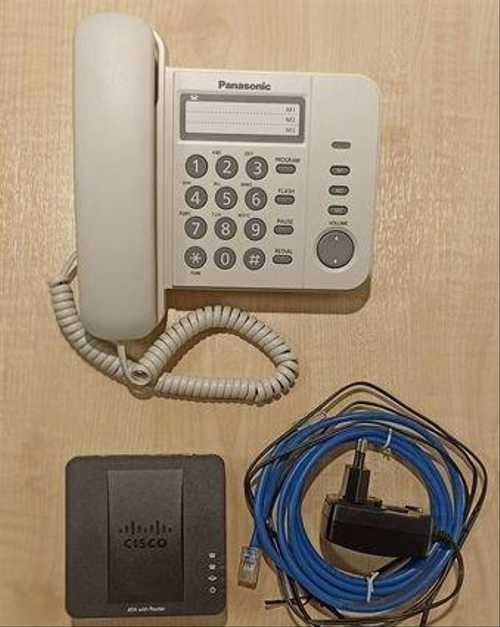 Голосовой шлюз Cisco SPA-122 + телефон Panasonic