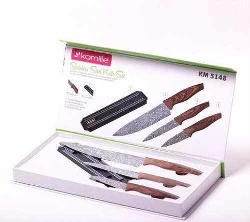 Набор кухонных ножей на магнитной полоске