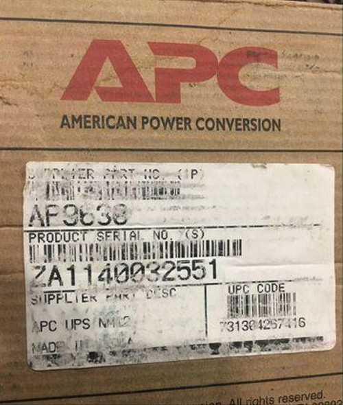 Плата управления сетевая для ибп APC AP9638 новая