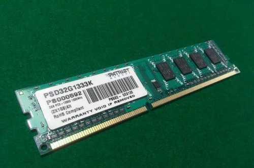Оперативная память Patriot DDR3 1333 мгц (1 Гб)