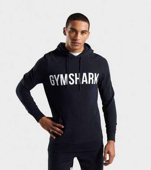 Толстовка черная с капюшоном Gymshark S новая
