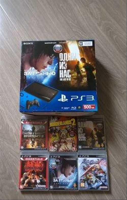 PS3 500GB + 6 игр + второй джойстик