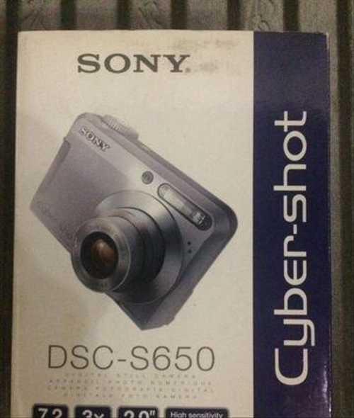 Компактная цифровая фотокамера sony DSC-S650