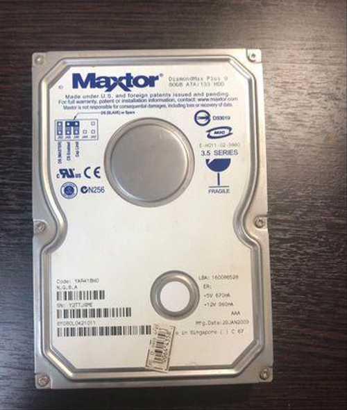 MaxTor diamondmax plus 9 80gb