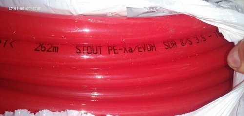 Труба stout PEX 16х2,0 красная, отрезок 50м