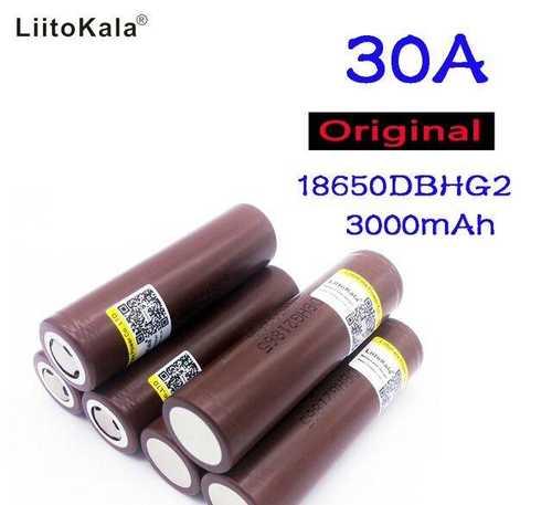 Аккумулятор 18650 3000mAh,3.6V, 30A LG (Liitokala)