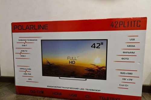 Телевизор polarline 42" новый