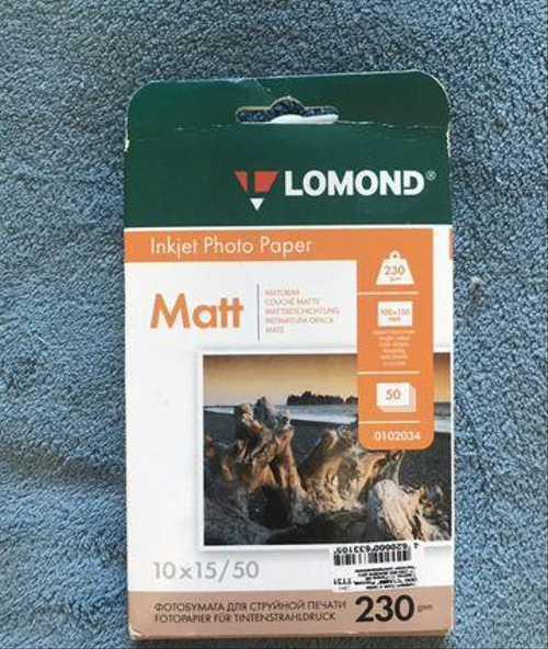 Фотобумага lomond matt матовая 230 грамм 10х15