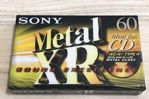 Аудиокассета Sony Metal XR 60 новая
