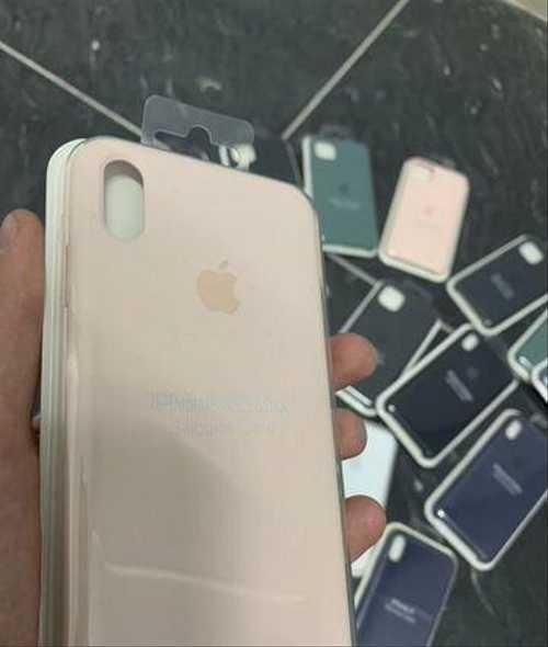 Чехол на iPhone XS Max Silicone Case Pink