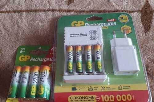 Зарядное устройство GP USB и аккумуляторы GP