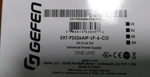 Электропитание приборов Gefen EXT-PS526AIP-LP
