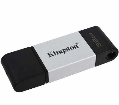 USB Flash накопитель 32GB Kingston DataTraveler 80 (DT80/32GB) USB Type C Черный