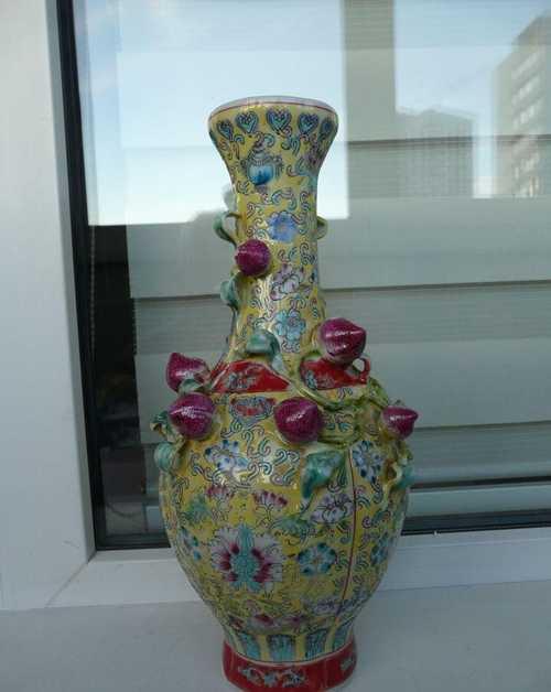 Старый Китай антикварная фарфоровая ваза Цин цяньл