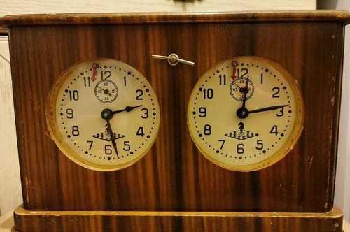 Шахматные часы СССР деревянные 50-хх годов