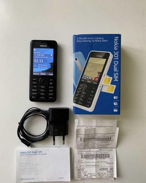 Nokia 301 Dual SIM в отличном сост