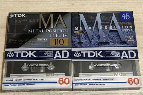 Аудиокассеты TDK MA и TDK AD новые