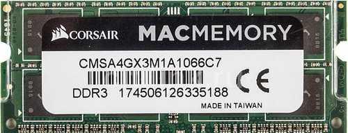 Модуль памяти corsair DDR3 - 4гб 1066