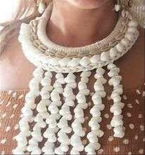 Декор ракушка ожерелье