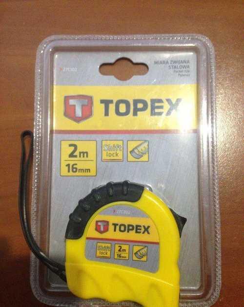 Рулетка Topex 27C302, "Shiftlock",2м
