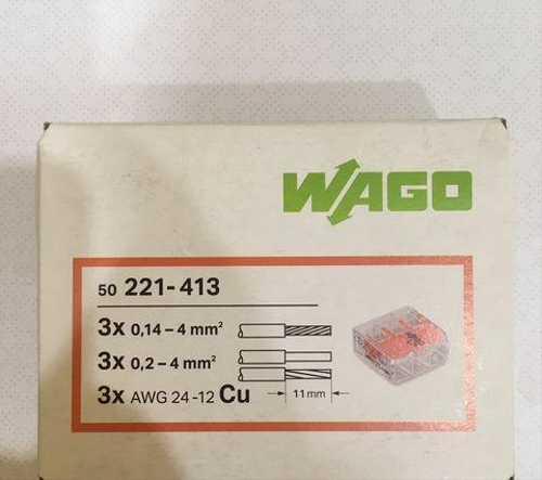 Wago 413 50. WAGO 221-413 коробка. WAGO 50 шт. 221-413 WAGO бирка. Вага 221.