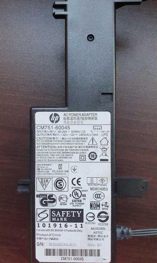 Блок питания принтера hp cm751-60045