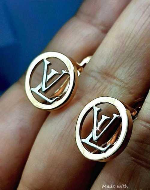 Серьги 585 новые Louis Vuitton