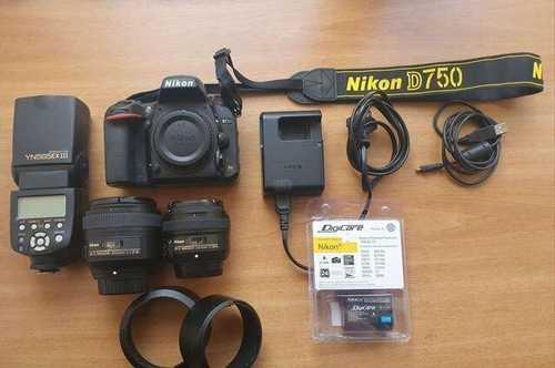 Nikon d750 + 85mm 1.8G + 50mm 1.8G