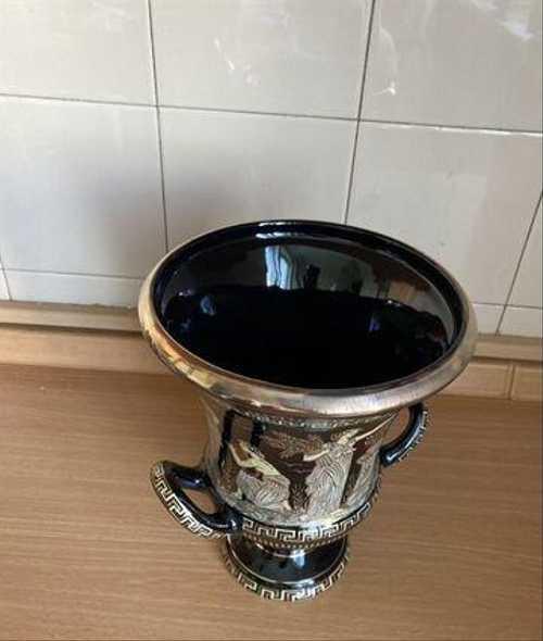 Греческая ваза ручной работы, 24k gold золото