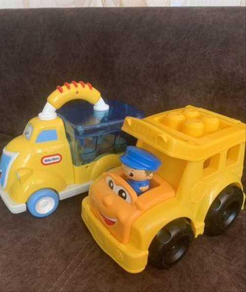 Машины mega bloks и little tikes