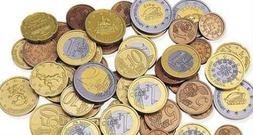 Большой лот монет Евро