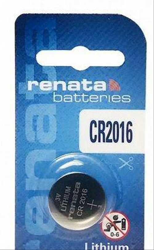 Батарейка Renata CR2016 BL1 Lithium 3V