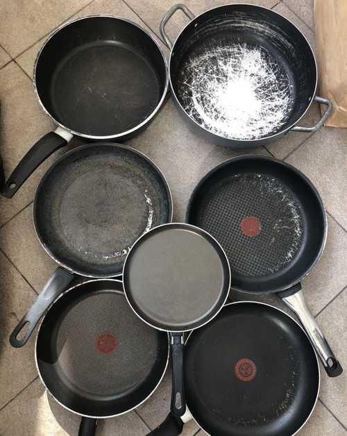 Сковородки 7шт бу Tefal, IKEA, Moneta