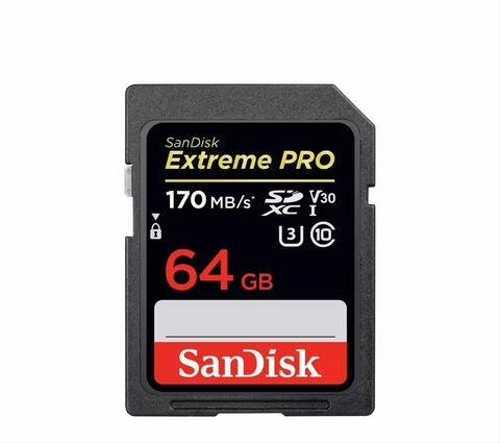 Карта памяти Sandisk Extreme PRO SD XC 64 GB