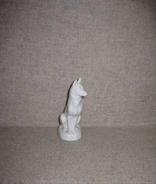 Фарфоровая статуэтка Собака овчарка лайка хаски ре