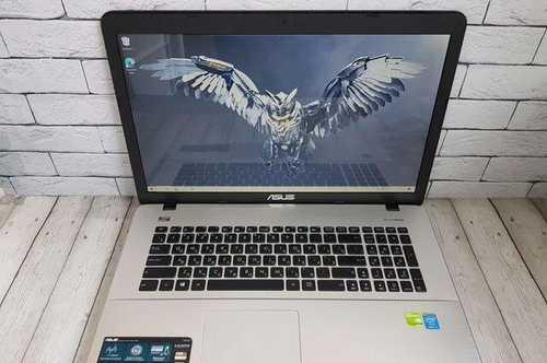 Asus ноутбук 17 дюймов, i7, 6Gb, GF 840