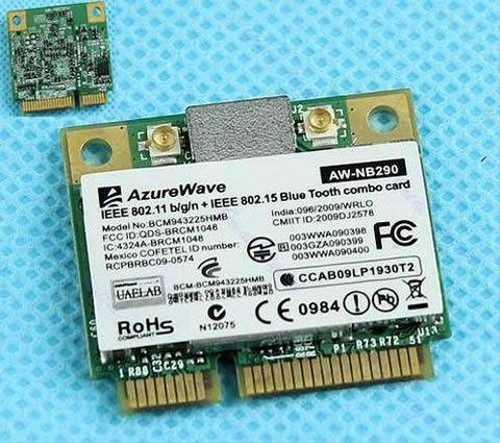 Broadcom BCM943225HMB(Wi-Fi+ Bluetooth), mini PCIe