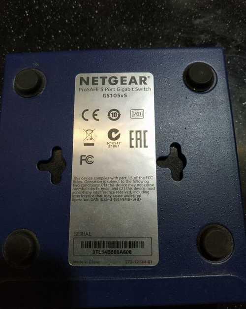Коммутатор Netgear Prosafe gs 105