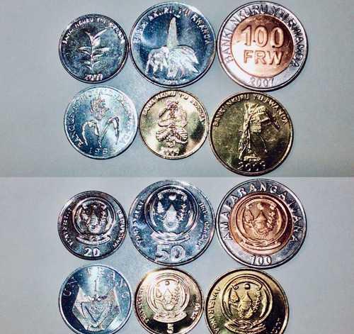 Монеты Руанды (4 Монеты) Африка
