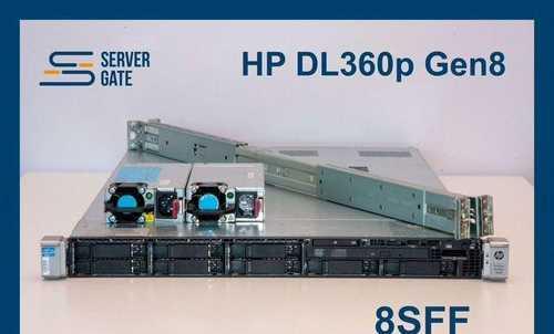 Сервер HP DL360p Gen8 8SFF 2x E5-2670v2 16GB