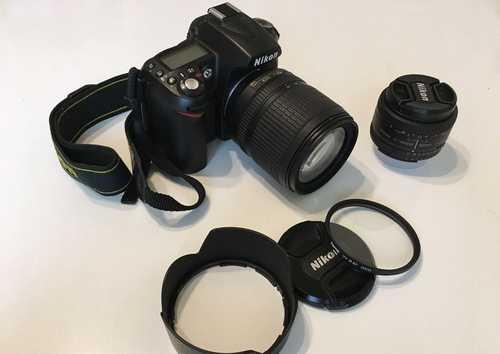 Nikon d90 kit 18-105 + объектив fix 50 мм