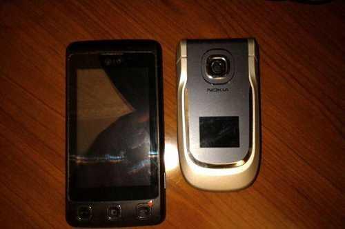 Мобильные телефоны LG KP500 и Nokia 2760
