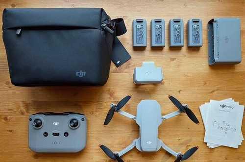 Дрон Dji Mini 2, версия FCC, Fly more combo + допы