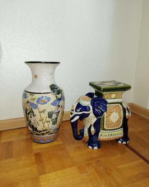 Ваза Вьетнам слон керамика СССР