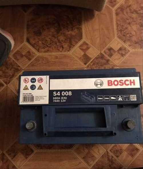 Аккумулятор авто bosch s4 008 680A(EN) 74Ah 12v