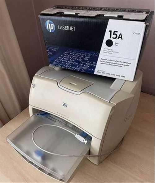 Принтер HP LaserJet 1200, usb порт, новый картридж